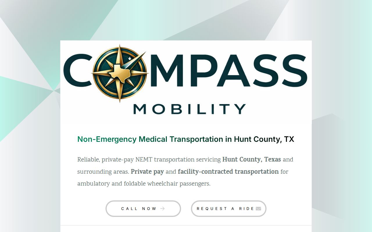 Compass Mobility | Non-Emergency Medical Transportation in Hunt County, TX